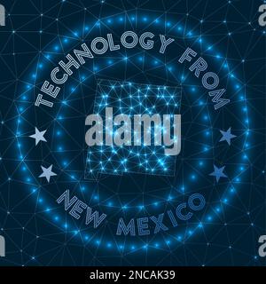 Technology From Mexico. Futuristic geometric badge of the country ...