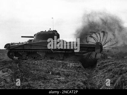A new type of tank is operating in Normandy. It is known as a flail ...