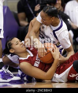 Washington State's Ireti Amojo in action against Stanford in an NCAA ...