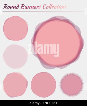 Abstract round labels. Circular backgrounds in sunset colors ...