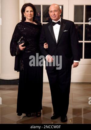 Lloyd Blankfein and his wife Laura arrive for the State Dinner in honor ...