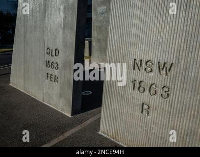 The Centenary of Federation State Border marker was designed to ...