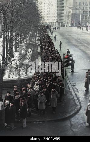 Russian President Yuri Andropov, funeral in Moscow in February 1984 ...