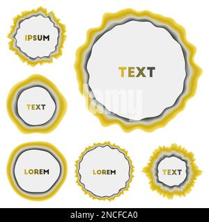 Round banners set. Attractive circular backgrounds. Beautiful vector ...