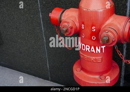 Fire hydrant or water plug providing the water firefighters need to put ...
