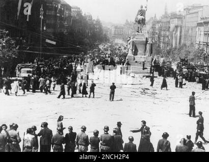 Czech patriots in Prague, the last Nazi stronghold, rose in revolt on ...