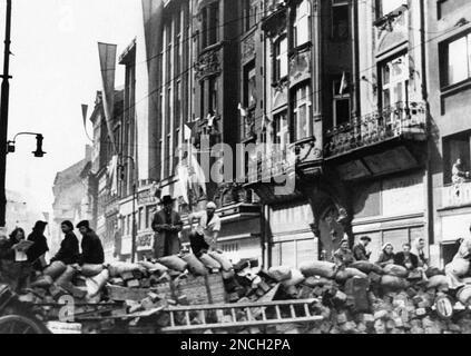 Czech patriots in Prague, the last Nazi stronghold, rose in revolt on ...