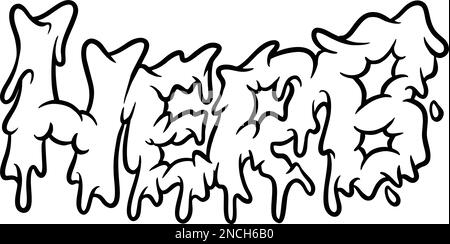 How To Draw Melting Letters