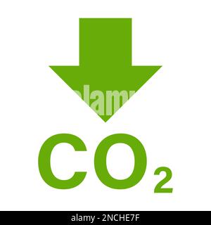 reducing CO2 emissions icon vector stop climate change sign for graphic ...
