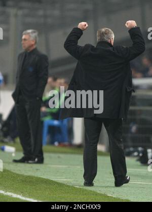 Carlo Ancelotti The Italian coach of Chelsea football club with Marina ...