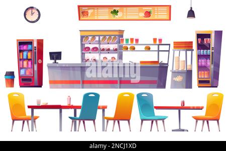 counter machine set cartoon vector illustration Stock Vector Image ...