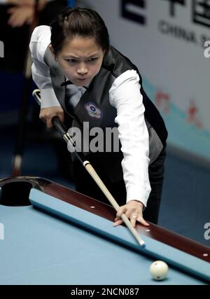 Taiwan's Chang Shu Han plays during a semi-final match against China's ...