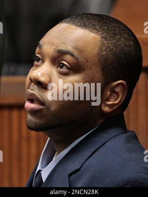 Murder defendant Courtney Lockhart listens during opening statements ...