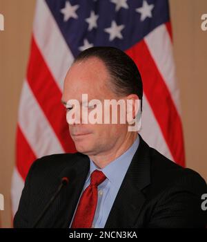 Chris Chadwick, President of Boeing Military Aircrafts, left, and ...