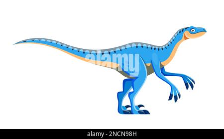 Cartoon eoraptor dinosaur character. Isolated vector carnivore lived in ...