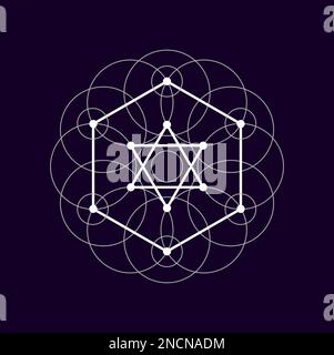 Masonic aztec mystic figure isolated tribal geometric shape. Vector ...