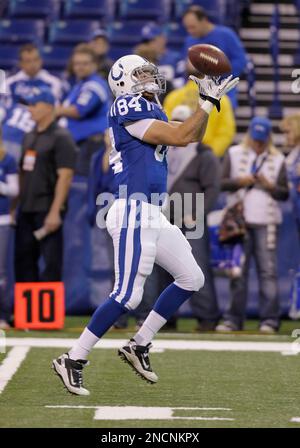 Indianapolis Colts tight end Jacob Tamme (84) is blocked by Houston ...