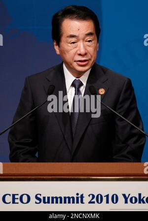 YOKOHAMA, Japan - Japanese Prime Minister Naoto Kan (R) and Chinese ...