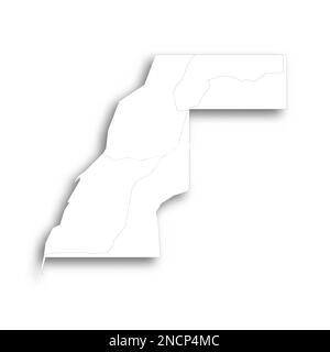Western map of land divided between Morocco and Sahrawi Arab Democratic ...