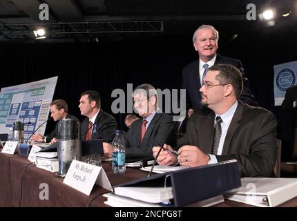 A panel with representatives from BP, Transocean and Halliburton ...