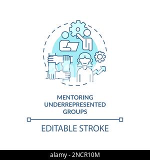 Mentoring underrepresented groups concept icon Stock Vector Image & Art ...