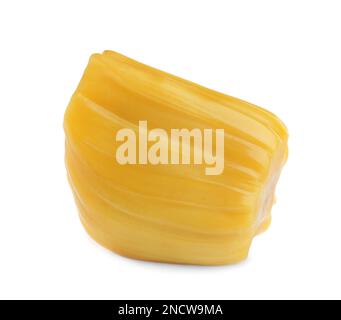 Fresh delicious one flesh of jackfruit isolated on clean white ...