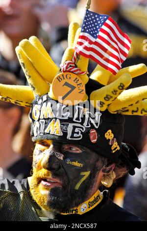 Pittsburgh Steelers fan Don Galla of Hagerstown, Md, watches pre-game ...