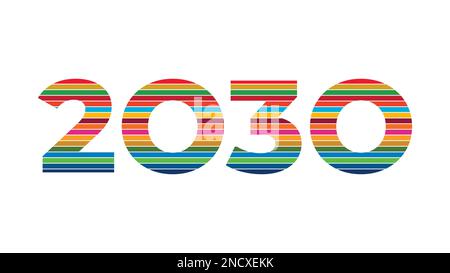 2030 number with SDG color symbol. Sustainable Development Goals ...