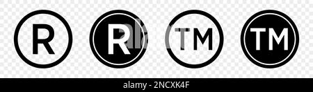 Set of registered trademark symbols in black Stock Vector Image & Art ...