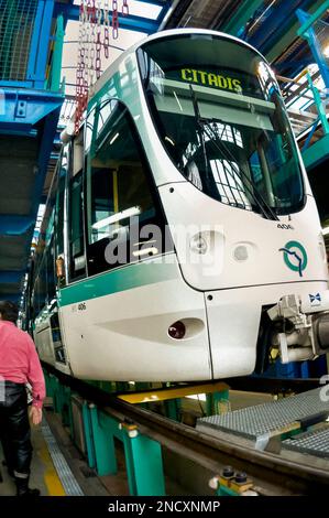 Paris, France, RATP Atelier, Men Working in Public Transport Workshop ...