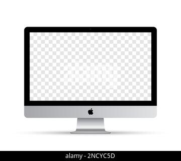 Imac mockup with blank screen and shadow Stock Vector Image & Art - Alamy