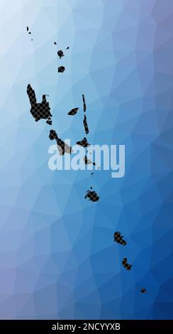 Map of Vanuatu. Low poly illustration of the country. Purple geometric ...