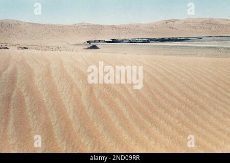 Drilling for oil in the Saudi desert near Abqaiq, by the Arabian ...