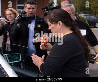 Mary Beth Harshbarger from Meshoppen, Pa., arrives at Supreme Court in ...