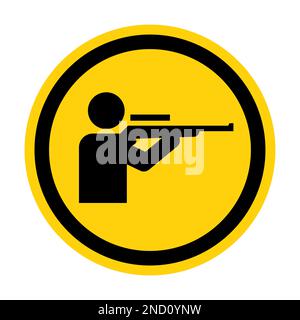 Shooting Range Diamond Caution Sign Rifle Range Symbol Stock Vector ...