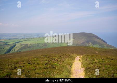 Deserted coast path on Holdstone Down near the Great Hangman, Combe ...