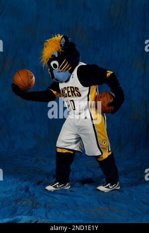 Indiana Pacers mascot during an NBA basketball game in Indianapolis ...