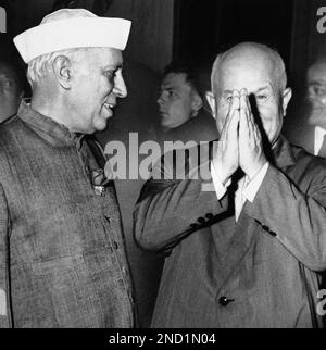 Prime Minister Nikita Khrushchev at Indian Locomotive Factory Stock ...
