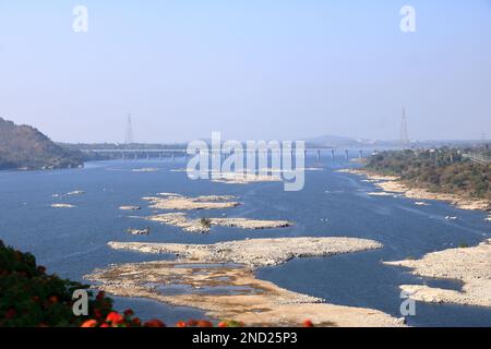 the new gora bridge seen from the world's tallest statue, statue of ...