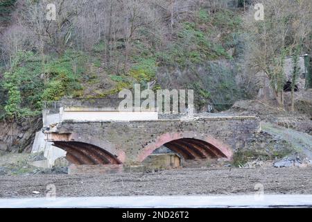 railroad bridge ruin after the Ahr flood disaster of 2021, seen in 2023 Stock Photo - Alamy