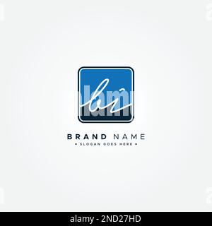 BI Signature Logo - Handwritten Vector Logo Template for BI Alphabet ...