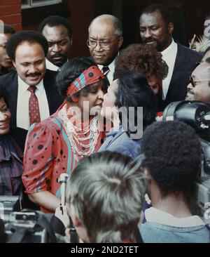 Mrs.Coretta Scott KIng , widow of the slain civil rights leader, leaves ...