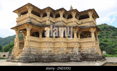 The Beautiful Ancient Navlakha Temple, Ghumli, Gujrat, India Stock ...