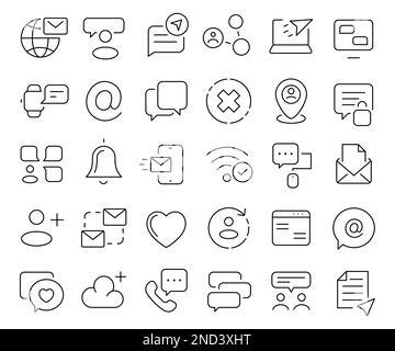 Settings outline icons collection. Options, Configuration, Parameters, Preference, Customize ...