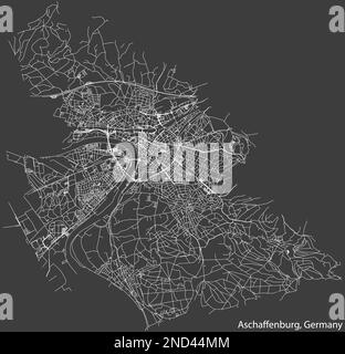 Street roads map of ASCHAFFENBURG, GERMANY Stock Vector Image & Art - Alamy