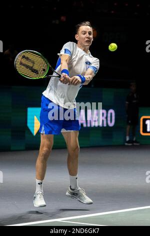 ROTTERDAM, THE NETHERLANDS - FEBRUARY 13 : Joran Vliegen of Belgium in ...