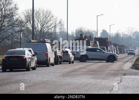 West Hyde, Hertfordshire, UK. 15th February, 2023. HS2 construction ...