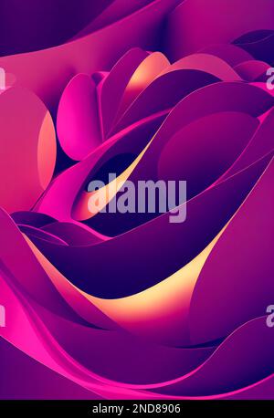 Gold and magenta wavy shapes abstract background. Decorative vertical ...