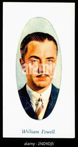 Portrait of William Powell - Vintage Cigarette Card Stock Photo - Alamy