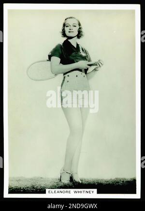 Portrait of Eleanore Whitney - Vintage Cigarette Card Stock Photo - Alamy